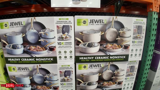 GreenPan Jewel Ceramic Non-Stick 11-Piece Cookware Set (#1901737 ...