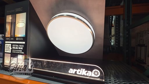 Artika Hemisphere 15" LED Flush Mount Light Fixture, Brushed Nickel ...