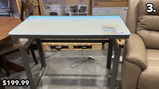 Tresanti Aurora 47" Adjustable Height Desk with LED (#1782908) - $199.99